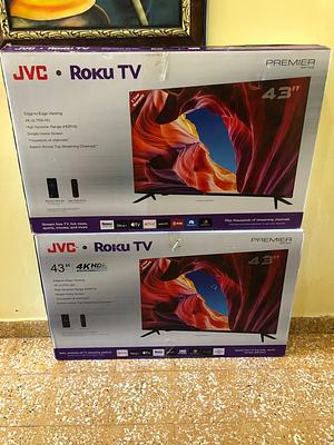 Corotos | JVC roku tv 43 pulgadas 4k UHD HDR sin bordes en la pantalla