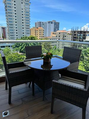 Corotos | comedor para balcón redondo 4 sillas resistente a Agua e ...