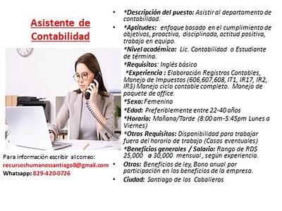 Corotos | ASISTENTE DE CONTABILIDAD