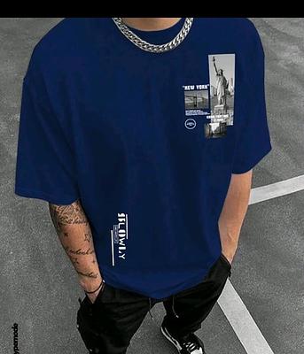 Corotos | poloche cuello redondo color azul oscuro tela de algodón gruesa