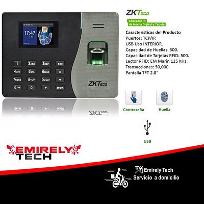 Corotos | Reloj Biometrico Ponchador De Asistencia ZKTeco reloj digital de huellas.