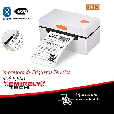 Corotos | Impresora De Etiquetas Termica Usb + Bluetooth Etiqueta Label 