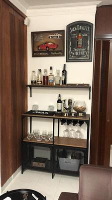 Corotos | Set de Estante Bar en hierro y madera - FJÄLLBO + Estante de ...