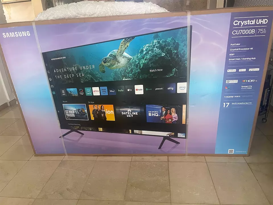 Corotos | SAMSUNG CU7000 75” 2023 4K UHD CRYSTAL NUEVA DE CAJA CON ...